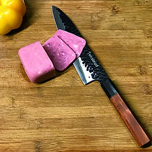 TenSteed Chef Knife Japanese Gyuto Chef Knife,Professional Hand Forged Kitchen Chef Knife, 5 Layers 9CR18MOV High Carbon Meat Sushi Knife with Sandalwoods Handle & Gift Box (8 inch)