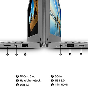 aichiw 10.1" Inch Laptop Mini Notebook, Portable Mini Computer with Intel CPU 4GB RAM 64GB eMMC Storage, Laptop Sleeve, Wireless Mouse, Mini Laptop with Windows 10(White)