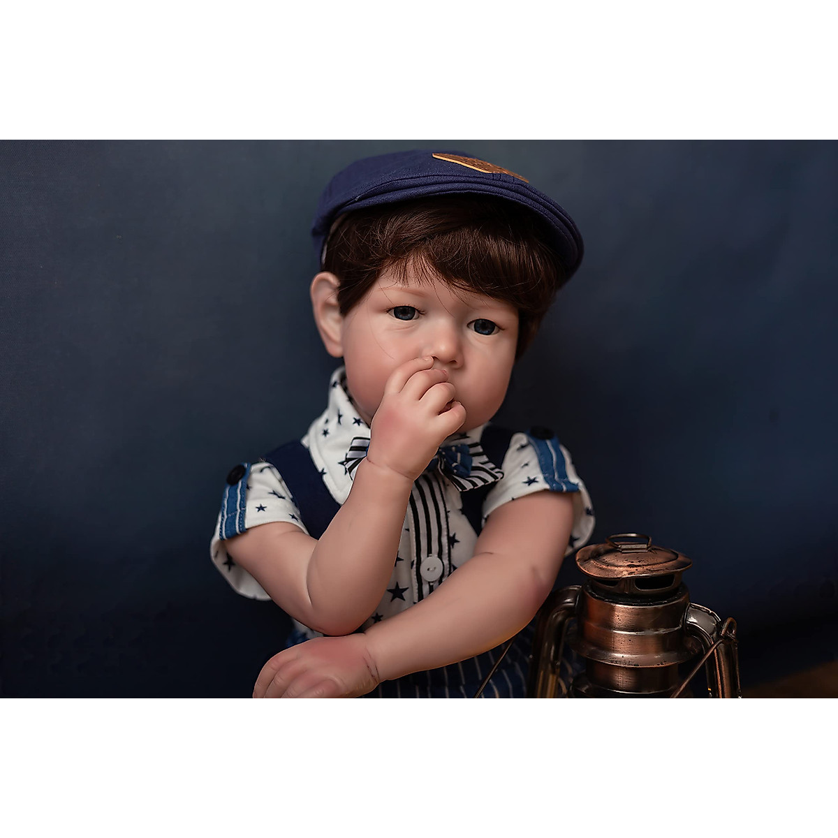 Wamdoll 28 inch 70CM Alive Huge Baby Size Reborn Baby Toddler Boy Newborn Toddler Doll in Silicone Vinyl with Magentic Pacifier Look Realistic Children Birthday