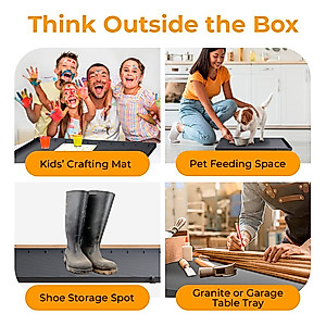 Under Sink Mat for 36” Standard Cabinet, 34" x 22" x 1" Durable & Long-Lasting Drip Tray with Unique Drain Hole, Silicone Under Sink Mats for Kitchen Waterproof by MBT Life