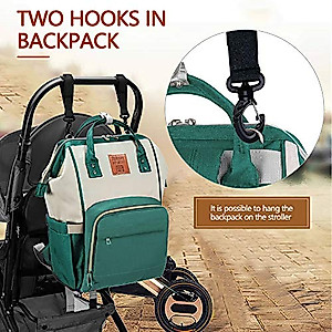 BALCONY & FALCON Multi-Functional Diaper Bag Backpack with Changing Pad Waterproof Nappy Bag