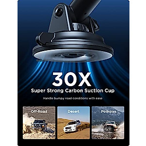 LISEN Phone Holder for Car [Anti-Slip & Anti-Scratch] Universal Long Arm Car Phone Holder Mount Dashboard Windshield Strong Suction Car Phone Holder Mount for iPhone 14 13 Pro S22 S21 & All