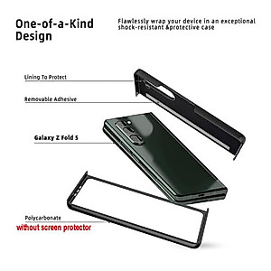 Case for Samsung Galaxy Z Fold 5 Luxury Litchi Grain PU Leather PC with S Pen Holder Protection Cover Anti-Fingerprint Dustproof Shockproof Compatible with Samsung Galaxy Z Fold 5(Green)