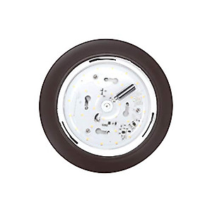 GRUENLICH LED Flush Mount Ceiling Lighting Fixture, 9 Inch Dimmable 15.5W, 1050 Lumen, Aluminum Housing Plus PC Cover, ETL and Damp Location Rated, 2-Pack, Bronze Finish-3000K