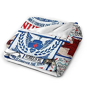 Nurse Blanket Gifts for Nurses Throw Blanket Soft Cozy Warm Fuzzy Fleece Bedroom Decor Blanket Gifts for Girls Woman Adults Couch Sofa Bedding 50"X40"