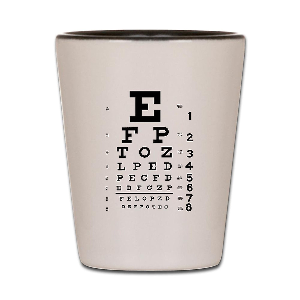CafePress Eye Chart Gift Unique and Funny Shot Glass