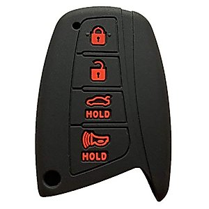 Rpkey Silicone Keyless Entry Remote Control Key Fob Cover Case protector Replacement Fit For 2015 2016 Hyundai Genesis 2013 2014 2015 Santa Fe 2014 2015 Equus 2015 Azera SY5DMFNA433 SY5DMFNA04