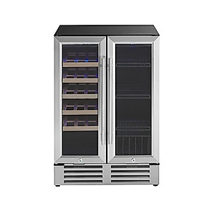 Zedfire Wine Refrigerator, 20 Bottles Restaurant Wine Fridge, Mini Beer Cabinet with Cooler, Beverage Bar Refrigerator with Glass Door, Commercial Drink Freezer - 115 Volts