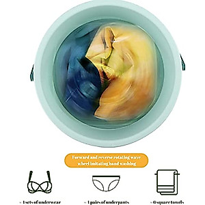 Fl FULON Mini Portable Washing Machine Ultrasonic Folding Laundry Bucket Travel Washing Machine For Baby Clothes/socks/underwear/bra Automatic Mini Washer Tub For Camping/home/travel/apartments