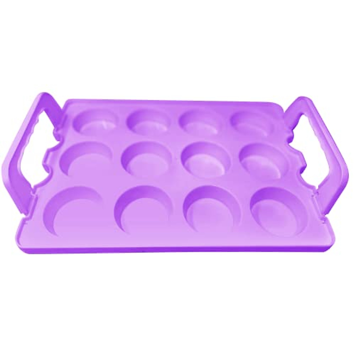 DuraCasa Cupcake Carrier | Premium Upgraded Model Holds Cupcakes Steadier | Stacking Cupcake Storage Container | Use 1, 2, or 3 Tiers (Purple)