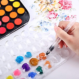 AROIC Watercolor Paint Set, with a Watercolor Paint, 48 Color, a Brush and a Refillable Water Brush Pen. The Best Gift for Beginners, Children and Art Lovers.