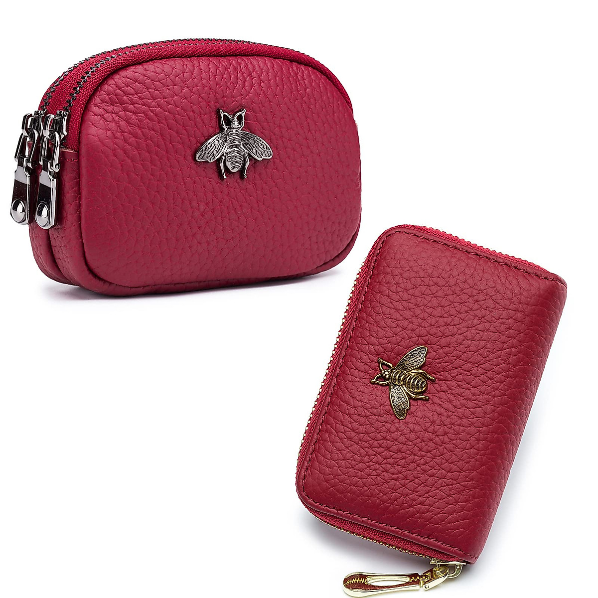 (Bundle of 2 Sets) imeetu Small Women Coin Pouch and Credit Card Holder Wallet