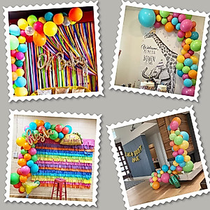 LyzzGlobo Rainbow Balloon Garland Arch Kit, Cinco de Mayo Mexican Fiesta Balloon Arch Garland Kit for Birthday Neon Anniversary Children's Party Decorations