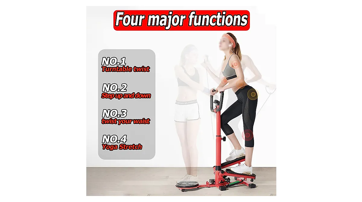 Load-Bearing 440LBS Stepper Walkout Multi-Function Fitness Step Machine ...