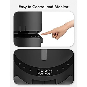 PETLIBRO Automatic Cat Feeder for Two Cats, 5L Dry Food Dispenser with Splitter and Two Stainless Bowls, 10s Meal Call and Timer Setting, 50 Portions 6 Meals Per Day for Cat and Dog