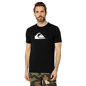 Quiksilver Men's Comp Logo Tee Shirt, Black, Small