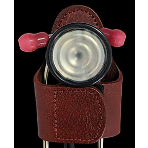 The HipClip – Handmade Leather Stethoscope Holder (Brown) Full Grain Leather