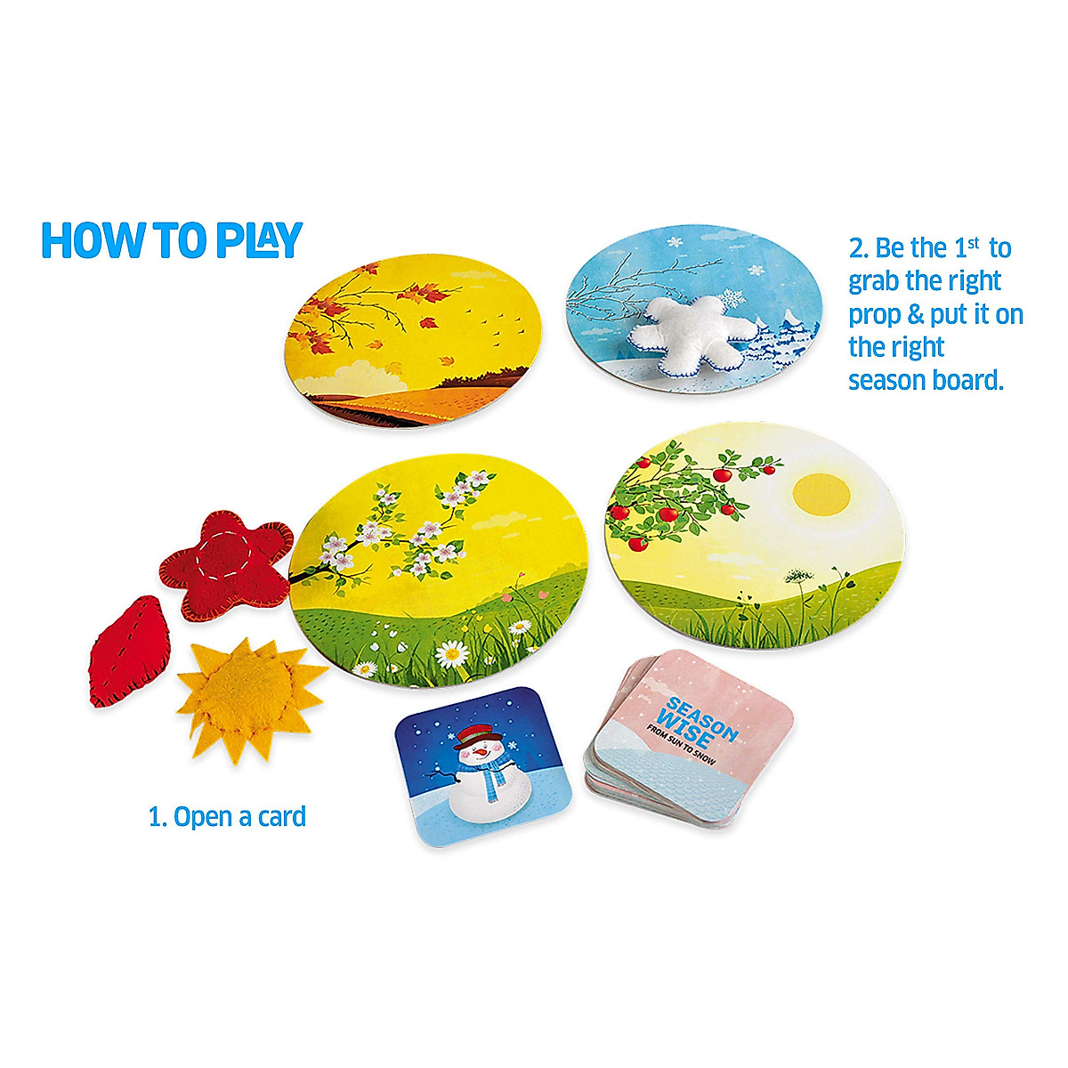 Chalk and Chuckles Season Wise Preschool Game, Fun Learning, Gifts for Boys and Girls Ages 3 to 6 Years