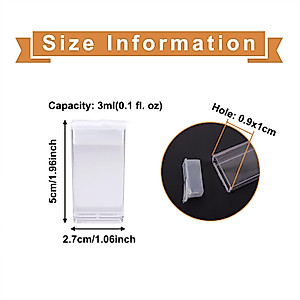 Fashewelry 100Pcs Plastic Flip Top Seed Bead Small Storage Containers 2x1" Rectangle Transparent Clear Box Package Candy Favor Empty Box Organizers