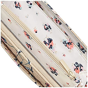 Vera Bradley Women's Performance Twill Accordion Wristlet With RFID Protection, Strawflowers, One Size