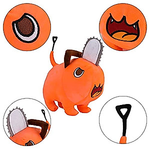 COIEROEIR Pochita Plush Stuffed Animal Plush Toy Soft Throw Pillow Decorations, Anime Cosplay Plush Doll, Suitable for Children's Birthday Party Christmas Kids and Students Gifts