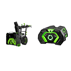 EGO SNT2400 24 in. Self-Propelled 2-Stage Snow Blower (Black) Bundle with EGO Power+ BA2800T 56-Volt 5.0 Ah Battery (3rd Generation, Black)