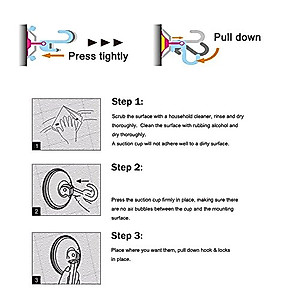 NL Home 4-Pack Suction Cup Hooks for Bath or Shower, Wreath Hangers for Glass Door or Window, White