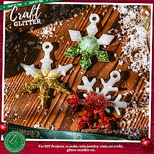 LEOBRO White Glitter, Glitter, 150g/5.29oz White Fine Glitter, Extra Fine Glitter Powder, Clear Glitter, Craft Glitter for Resin Arts Crafts Tumbler Body, Festival Glitter for Christmas Decor