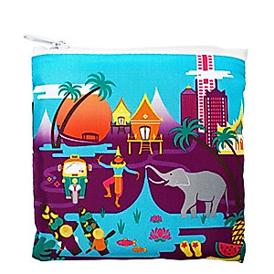 LOQI Urban Thailand Reusable Shopping Bag, Multicolored