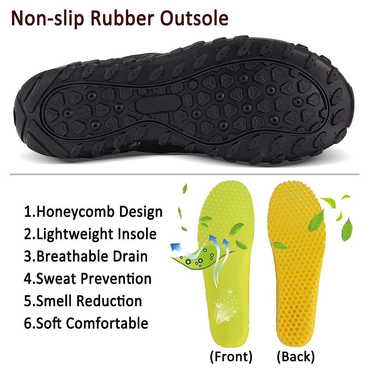 MAYZERO Men Water Shoes Women Barefoot Quick-Dry Aqua Shoes Surf Beach Pool Swim Shoes Wide Toe Lake River Hiking Kayaking Boating Water Socks