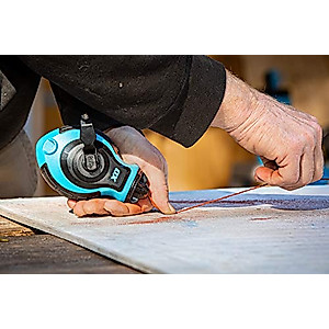 OX TOOLS Pro Chalk Reel & Chalk Pack | 6-to-1 Gear Ratio & 8 Strand Thick Line, blue (OX-P503502)