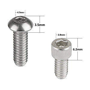 CAMVATE 1/4"-20 Stainless Steel Screw Pack Multiple Types (20 pcs,1/4"-20 /9mm/13mm/16mm/19mm) - 1956