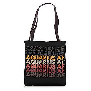 Aquarius Apparel For Men And Women Funny Zodiac Sign Gift Tote Bag