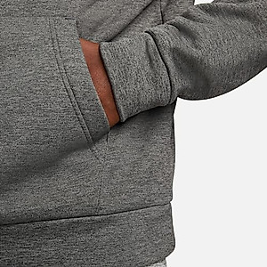Nike Men's Therma Hooded Fitness Pullover, Charcoal Heathr/Dark Smoke Grey/Black