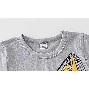 M RACLE Little Boys Toddler Short Sleeve Tee T Shirt(Excavator,4T)