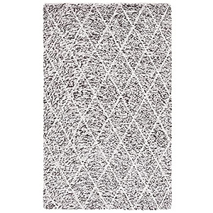 SAFAVIEH Natura Collection 6' x 9' Ivory / Stone NAT712A Handmade Moroccan Trellis Cotton Area Rug
