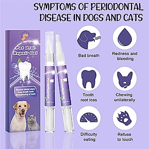 JITEM Pet Oral Care Gel, Pet Teeth Cleaning Pen, Pet Teeth Oral Care Gel for Eliminate Bad Breath, Reduces Plaque & Tartar Buildup Without Brushing (1pc)