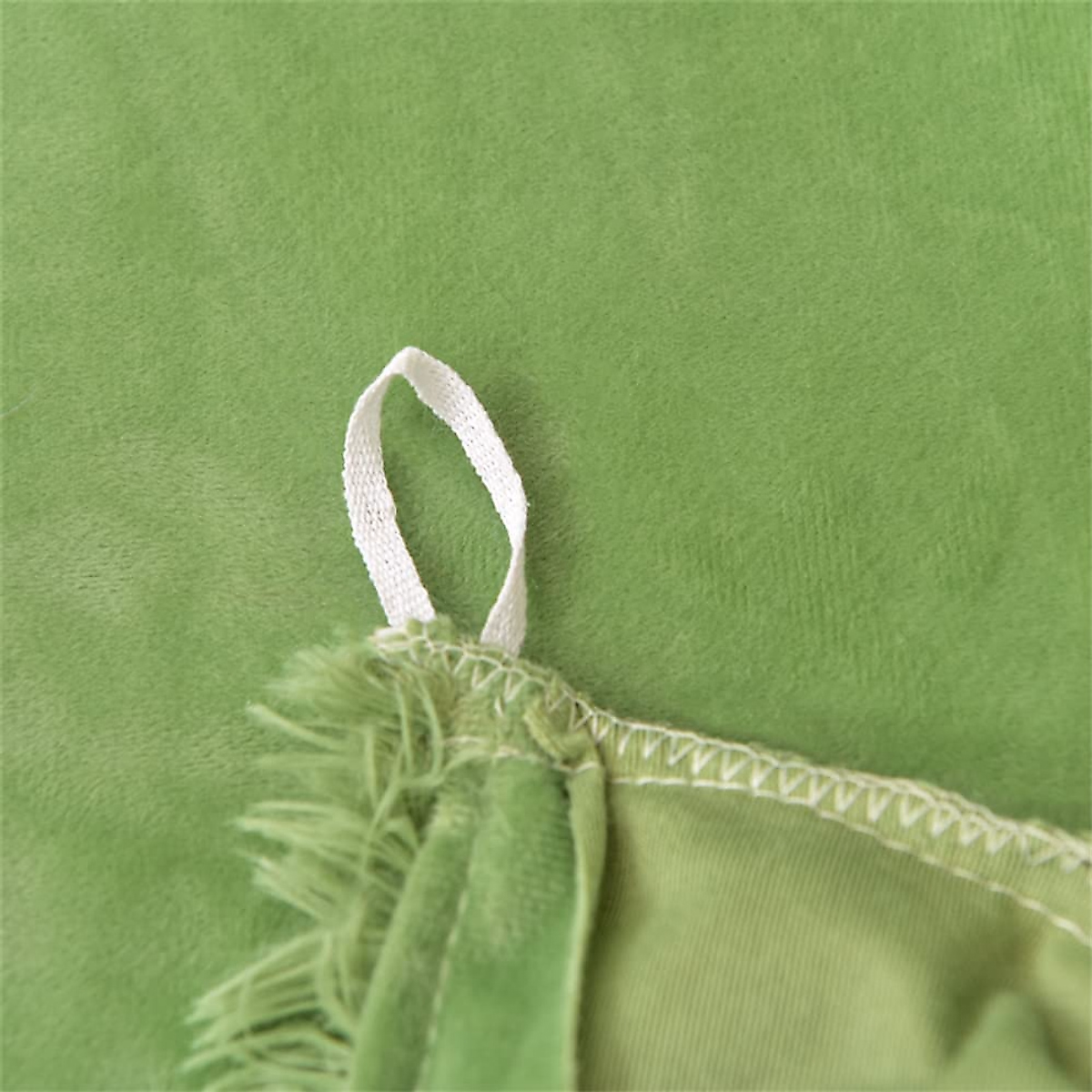 HLGBED Plush Shaggy Duvet Cover Set Full Luxury Fluffy Faux Fur Comforter Cover Set Ultra Soft Fuzzy Velvet Warm Tie Dye Bedding Set 3Pcs (1Duvet Cover + 2Pillowshams) Green