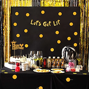 Let's Get Lit Gold Glitter Banner - Funny Bachelorette, Birthday, Bachelor Decorations - 21st - 30th - 40th - 50th Birthday
