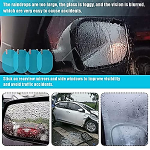 2PCS Car Rearview Mirror Film, Waterproof Rainproof Transparent Protective Sticker, HD Protective, Universal Car Windows, Rearview Mirrors, Trucks, SUVs, Safe Driving Sticker