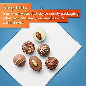 Twisting Wax Paper Sheets for Food (100)– Rectangle Caramel Wrappers Non Stick –Semi Translucent Confectioners Patty Paper