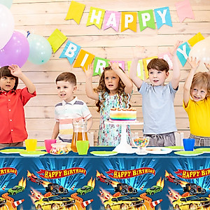 WIFUNUE 3Pieces Hot Car Themed Plastic Tablecloth Hot Race Car Birthday Party Plastic Table Covers for Kids Boys Racing Car Birthday Baby Shower Party Decorations Supplies 54X108inch