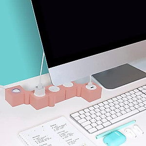 iJoy Flexible Power Strip- 3 AC Outlets and 2 USB Charging Ports with 5 Ft Extension Cord- 1250W/125V Decorative Surge Protector Outlet Extender for Home Office, Dorm, Room and More (Pink)