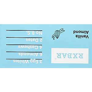 RXBAR Protein Bars, Protein Snack, Snack Bars, Vanilla Almond, 22oz Box (12 Bars)