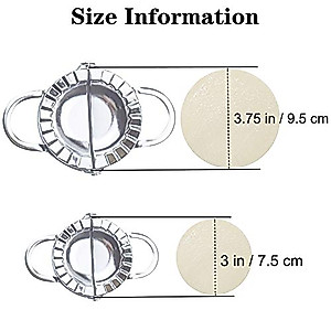 Stainless Steel Dumpling Ravioli Maker Press,AUAM 2 Pack Pierogi Mold - Wonton Mould, Easy-tool for Dumpling Wrapper Dough Stamp Cutter Pastry Pie Making (Small 3 inch,Large 3.75 inch)