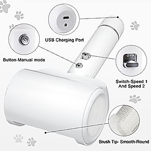 HOMREALM Electric Dog Brush For Long Haired Dogs Slicker Brush For Dogs Shedding High-Efficiency Pet Grooming Brush Easily Cleaning Eco-Friendly Portable Saves Time Energy my orders