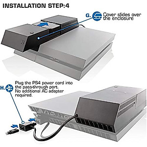 Storite Storage Expansion for PS4, Hard Drive DataBank (GameBar) (PS4 4TB Expansion)