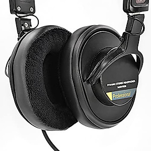 M50x Thicker Upgrade Quality Earpads - defean Replacement Ear Cushion Velour and Protein Pu Earpads Compatible with ATH-M50x M50 M40 M40FS / Arctis 7 / Arctis 5 / Arctis Pro/MDR-7506 V6 Headphone