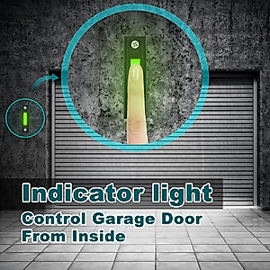 Universal Garage Door Opener Wire Switch, Replacement Wired Lighted Garage Push Doorbell Button Suitable with Low Voltage Chime System