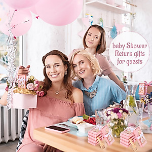 wxfdac 24 boxes of 1-year-old birthday party favors, guest gifts 1 Bottle opener, 1-year anniversary decorations, souvenirs, girls' gifts (pink)